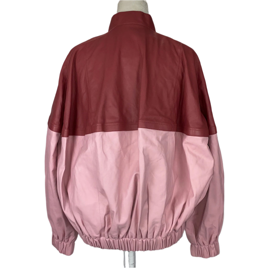 Loewe Brand New Pink & Salmon Lambskin Bomber Jacket XS/S/M – Shonamac.com