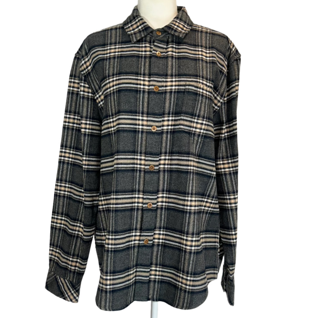Rails Brand New Grey Check Flannel Shirt L – Shonamac.com
